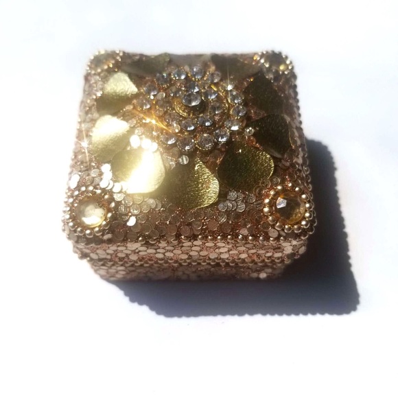Accents | Decorative Embellished Gold Colored Jewelry Box | Poshmark